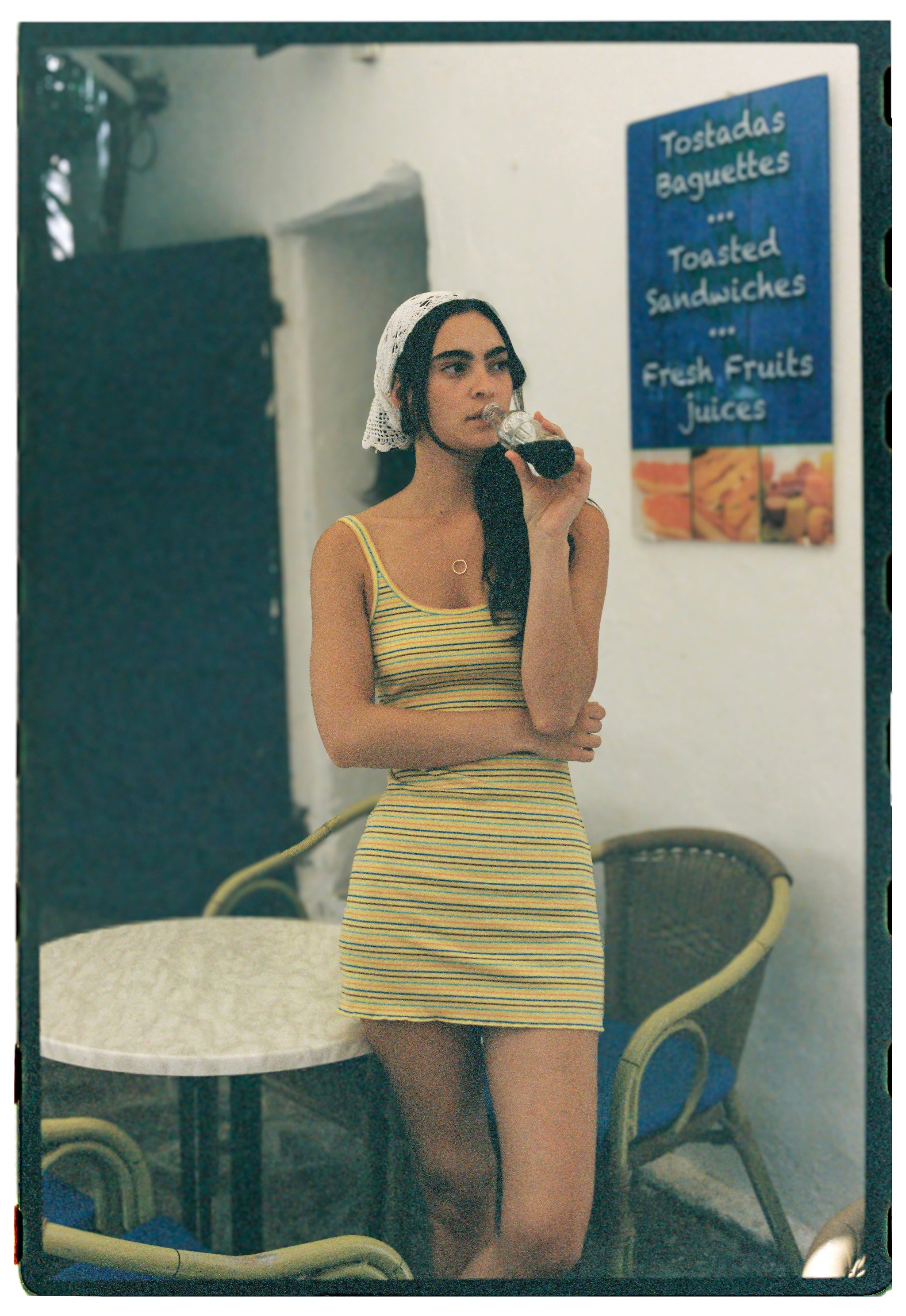 Lemon Striper Mini Dress