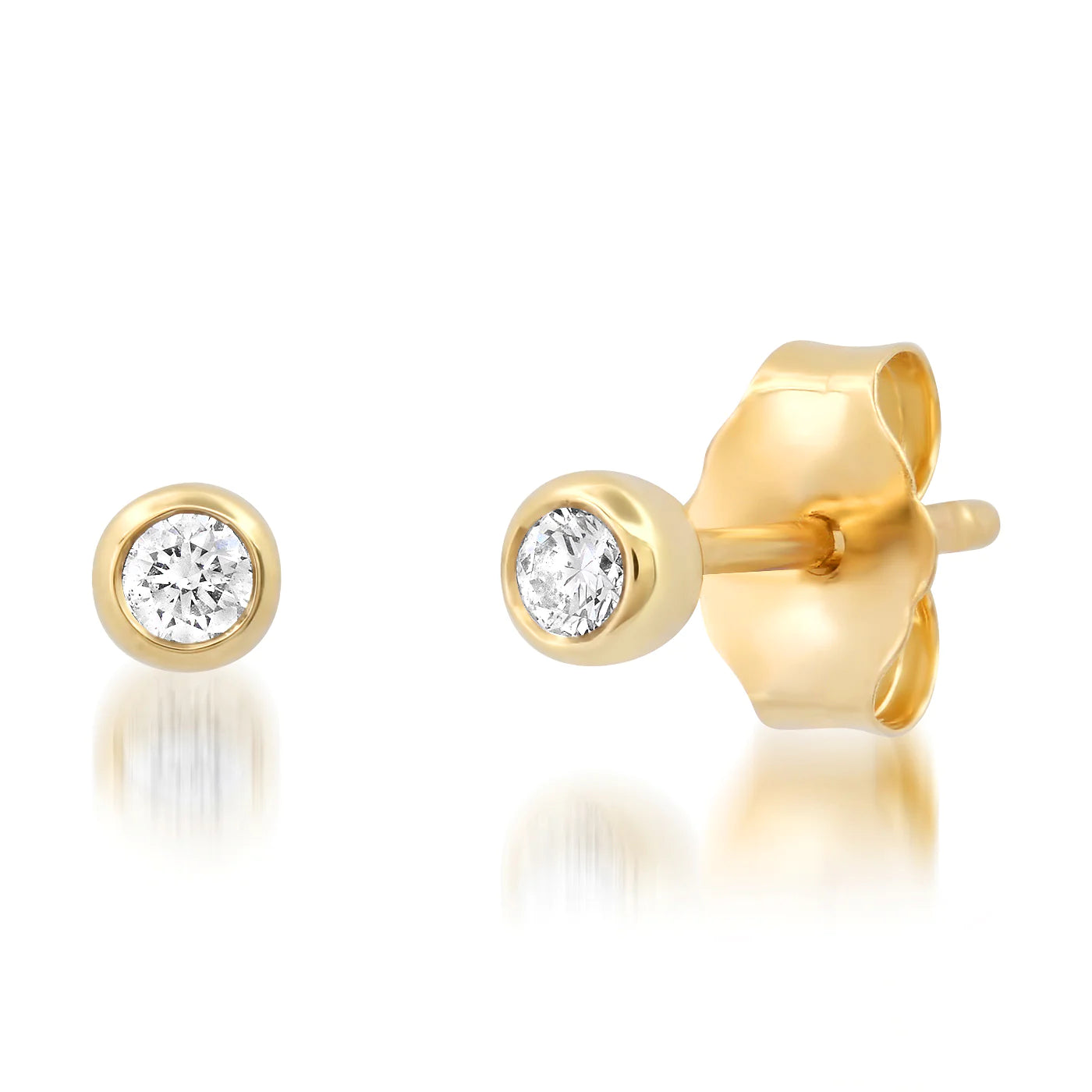 Diamond Bezel Set Studs